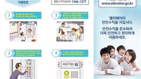 승강기 이용 안전수칙 포스터 관리인