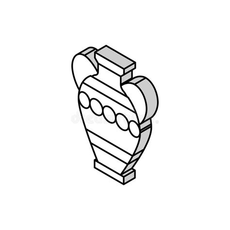Amphora Ancient Rome Isometric Icon Vector Illustration Stock Vector