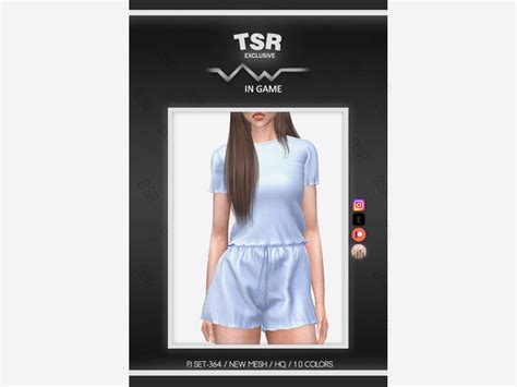 The Sims Resource Pj Set 364 Short Bd1008