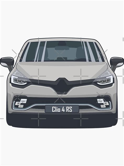 Clio RS Vector Drawing Sticker By Yohannlp Redbubble