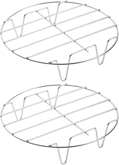 2 Pcs Round Cooking Rack 6 Inch Stainless Steel Cooling