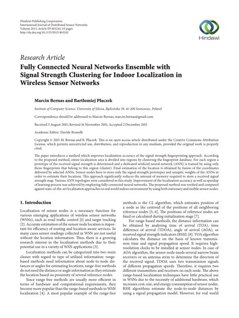 Pdf Fully Connected Neural Networks Ensemble With Signal Strength Clustering For Indoor