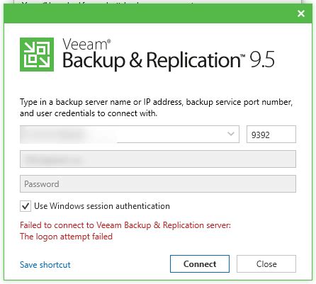 Veeam B R Console Fails With Smart Card Session Elevation Logon Attempt Failed Data Storage