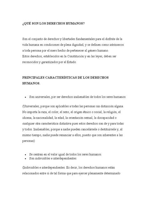 Qué Son Los Derechos Humanos Pdf Derechos Derechos Humanos
