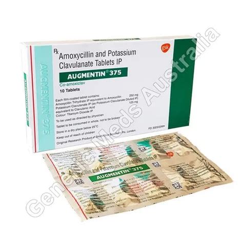 Augmentin 375 Mg Tablet Broad Spectrum Antibiotic For Infections