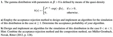 Solved The Gamma Distribution With Parameters Î± 0 Is Defined By The