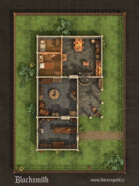 Blacksmithshop And Home A Dandd Map The Thieves Guild