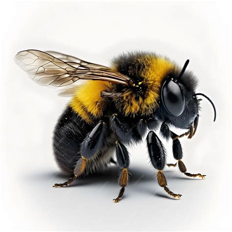 Premium Photo Macro Photography Of Bee In White Background