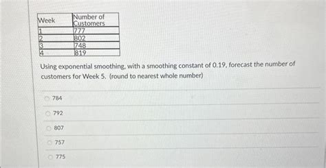 solved using exponential smoothing with a smoothing