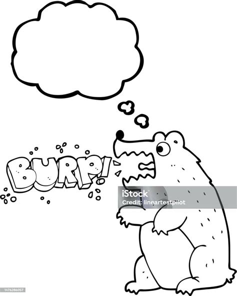 자유형 그린 생각 거품 만화 곰 곰에 대한 스톡 벡터 아트 및 기타 이미지 곰 공포 무서움 귀여운 Istock