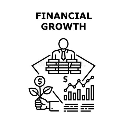 Ilustración De Color Del Vector De Crecimiento Financiero Ilustración