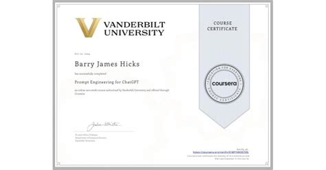 Barry Hicks On Linkedin Completion Certificate For Prompt Engineering