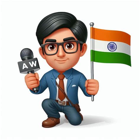 A Man With Glasses And A Microphone Holding A Microphone And A Flag That Says Quot T Quot