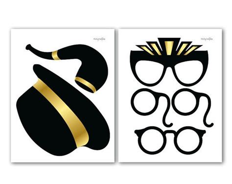 Gatsby Photo Booth Props Printable Pdf Great Gatsby Party Props