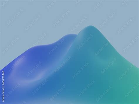 青から緑へのグラデーションの高い山の抽象的背景画像 Illustration Stock Adobe Stock