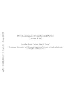 Deep Learning And Computational Physics Lecture Notes DeepAI