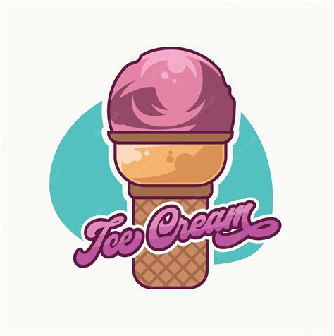 Dibujos Animados De Cono De Helado Vector Premium