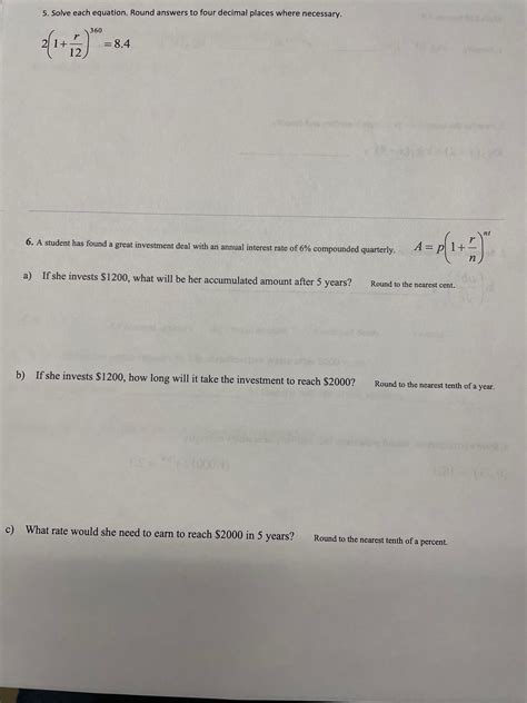 Solved Solve Each Equation Round Answers To Four Decimal Chegg