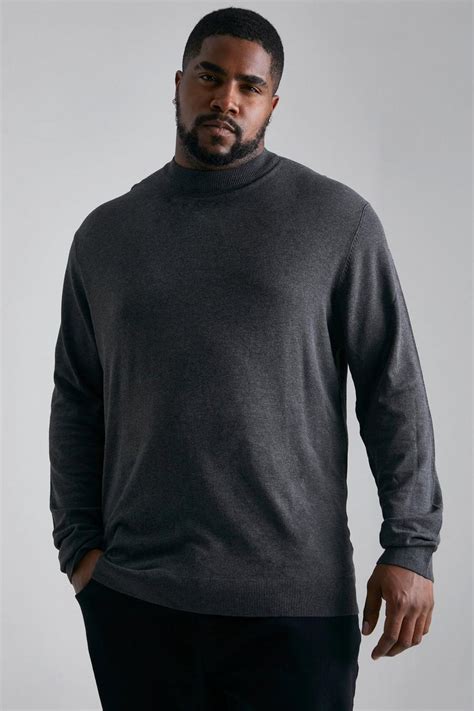 Plus Regular Fit Turtle Neck Jumper Boohoo Uk