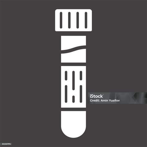 혈액 검사 문자 모양 아이콘 의학 및 의료 테스트 튜브 기호 벡터 그래픽 검은 배경에 Eps 10 솔리드 패턴 가득 찬에 대한 스톡 벡터 아트 및 기타 이미지 Istock