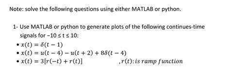 Solved Note Solve The Following Questions Using Either
