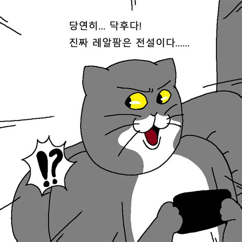 고양이가 집사 몰래 게임하는 만화 짤툰