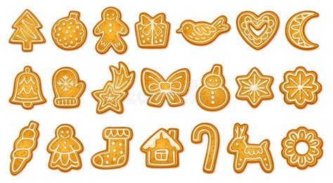 Cartoon Homemade Gingerbreads Gingerbread Biscuit Handmade Icing