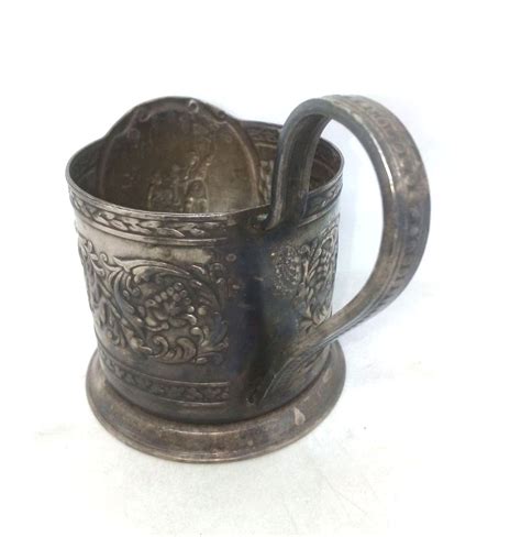 Vintage Russian Soviet Collectible Tea Glass Cup Holder Melchior