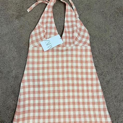 Xs Zara Tie Neck Dress Nwt Originally 46 Depop