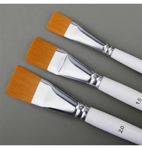 학생용 나일론 헤어 페인팅 수채화 브러시 큰 플랫 헤드 짧은 막대 세트 아크릴 미술 용품 유화 3 색 티몬