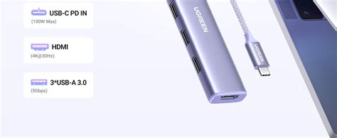 Usb C Hub Trong Ugreen Cm Hdmi K Pd W X Usb A Gbps Cho Macbook Pro Air
