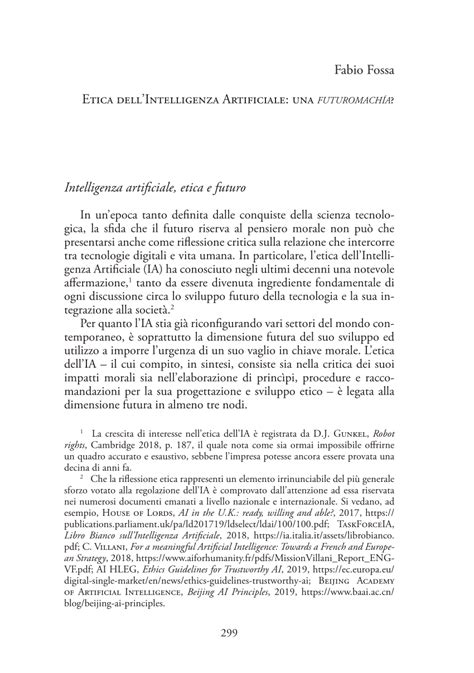 Pdf Etica Dellintelligenza Artificiale Una Futuromachìa