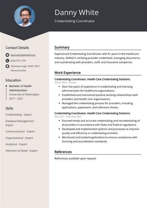 Credentialing Coordinator CV Example For 2023 Skills Templates