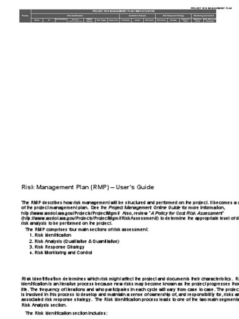 Project Risk Identification Analysis And Response Template Pdf Risk Risk Management