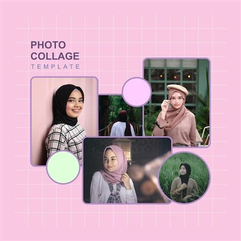 Premium Vector Cute Collage Photo Template Cute Design