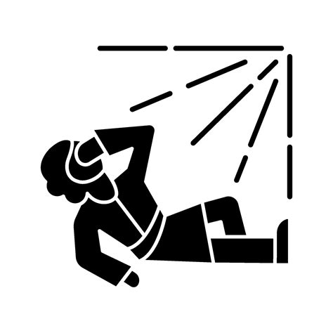 Pablo Conversión Negro Glifo Icono Apóstol Saul Volverse Cristianos Hombre En Suelo Cegado Por