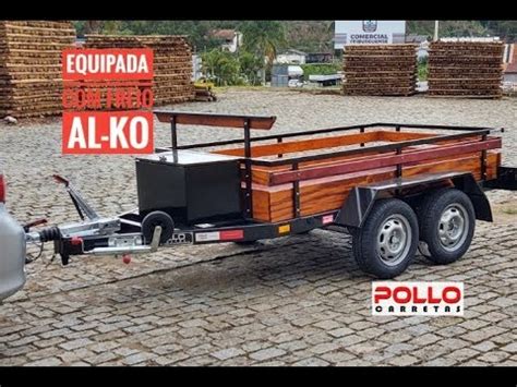 Carretinha Reboque 2 eixos freio Pollo Carretas Anhänger YouTube