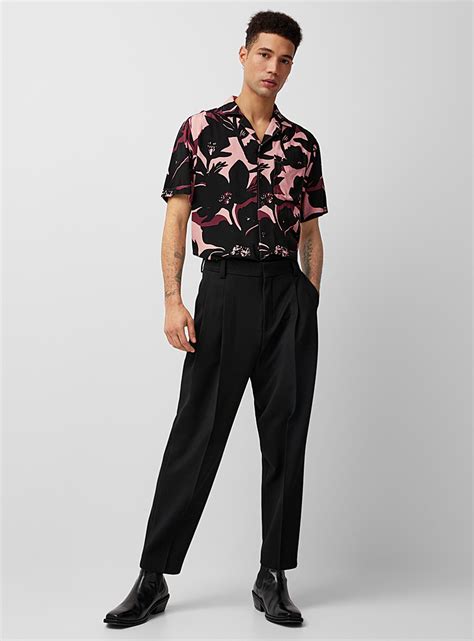 Le Pantalon à Plis Twill Monochrome Coupe Droite Hugo Magasinez Des