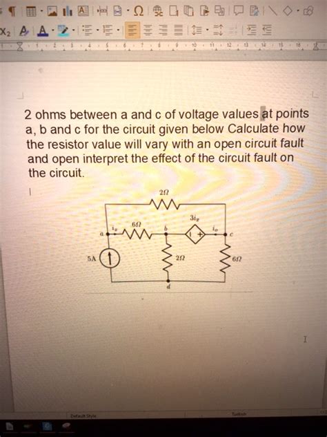 2 Ohms Between A And C Of Voltage Values At Points A B And C For The Circuit Given Below