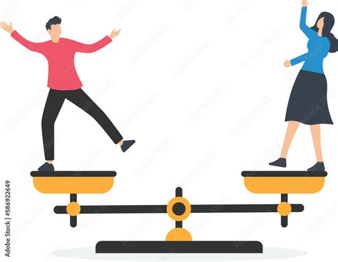 Gender Equality Treat Female And Male Equally Diversity Or Balance Fairness And Justice