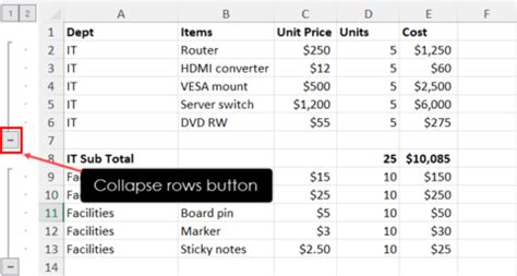 Ways To Collapse Rows In Excel How To Excel
