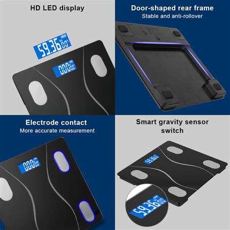 Badu Bg Bluetooth приложение Интелигентна електронна везна за теглене Bmi Анализатор на телесния