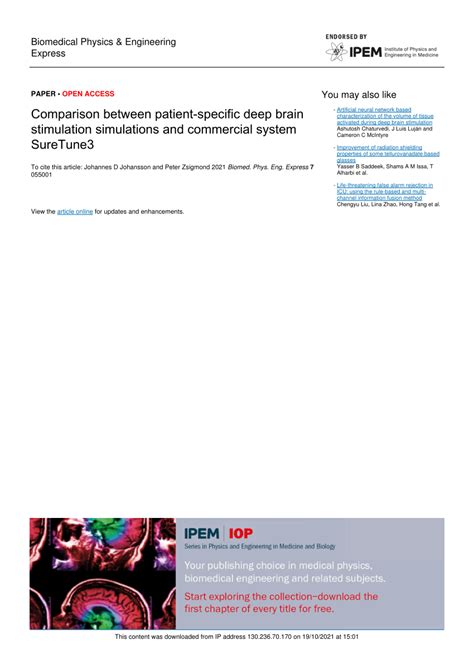 Pdf Comparison Between Patient Specific Deep Brain Stimulation Simulations And Commercial