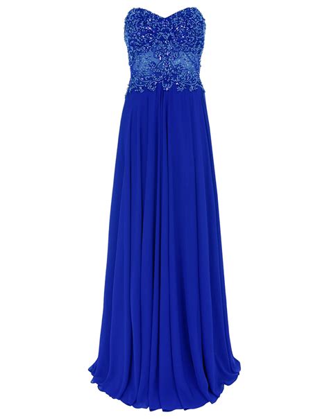 Valli Royal Blue Long Dress With Shawl Style 1022607 Dynasty London