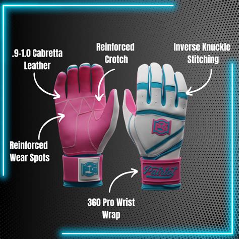 360 Pro Cabretta Batting Gloves Cotton Candy Patriot Glove Company