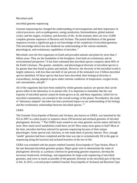 Basic Of Microbial Genome Sequencing Pdf Microorganism Archaea