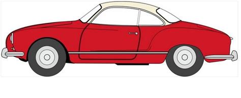 Oo Gauge Oxford Diecast Volkswagen Karmann Ghia Henna Redpearl White