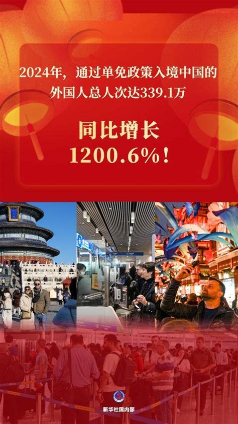 新华鲜报丨同比增1200 6 ！单免政策助力“打卡中国” 签证 来华人员 外国人