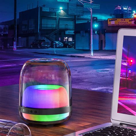 Sunsky L20 15w โปร่งใส Luminous 6d สเตอริโอไร้สาย Bluetooth Speaker