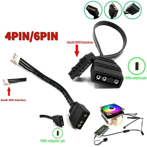 Jual Kabel Konverter Argb Fan 4pin 6pin To 3pin 5v Mobo Led Strip Kipas